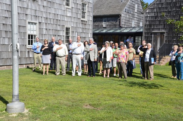 East Hampton Town Hall Brings Flag Back To Property - 27 East